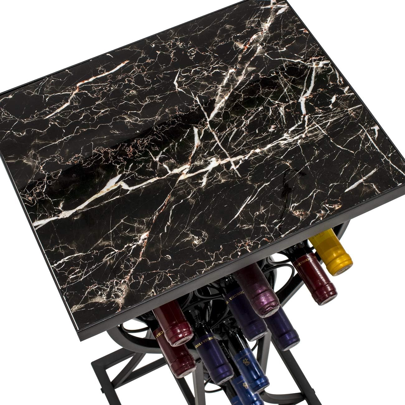 Holds 11 Bottles Sorbus Marble Wine Rack Console Table Marble Wine Rack ...