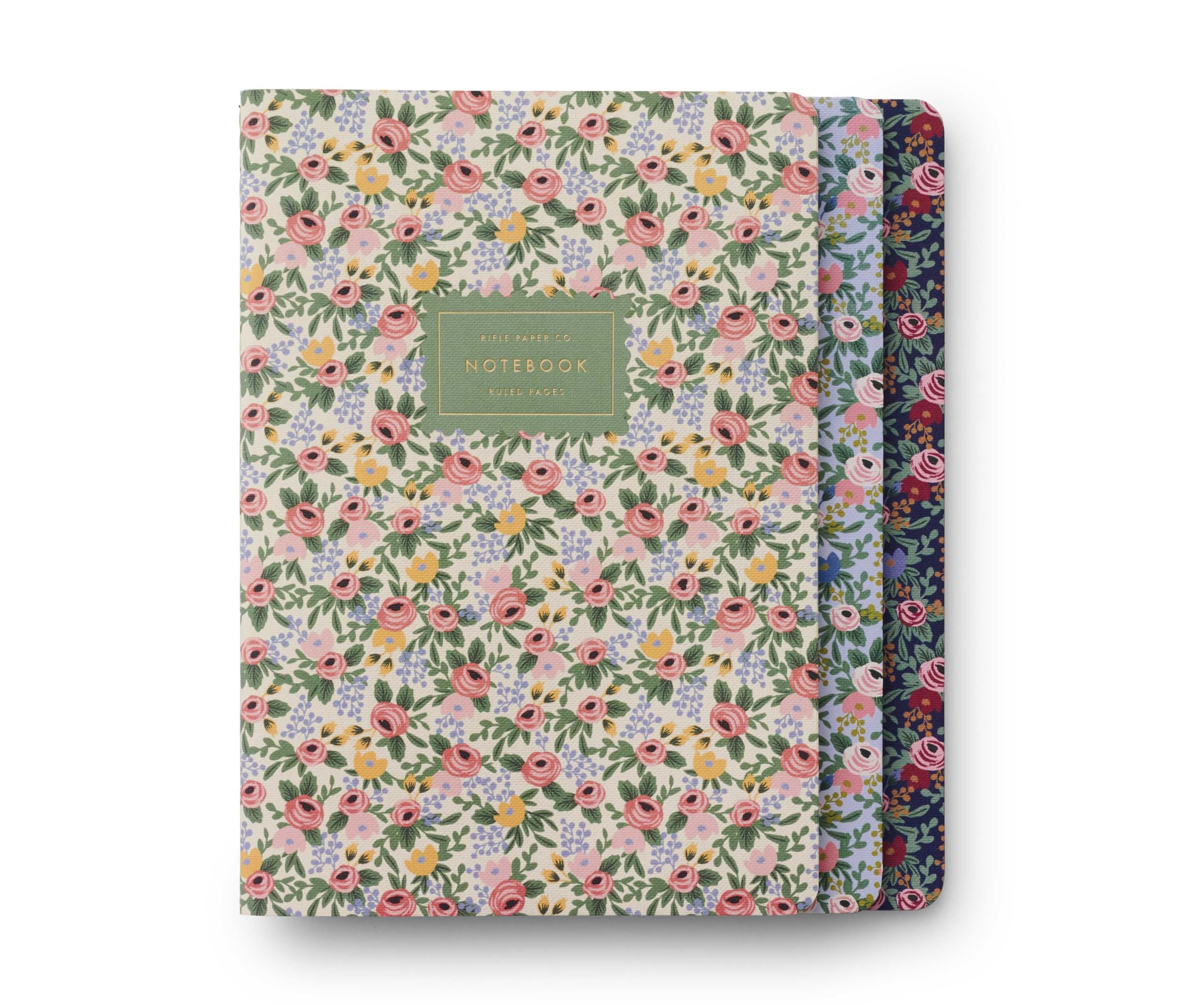Paper Co. Rosa Stitched Notebook Set, Assorted Set of 3 Notebooks, 64 ...