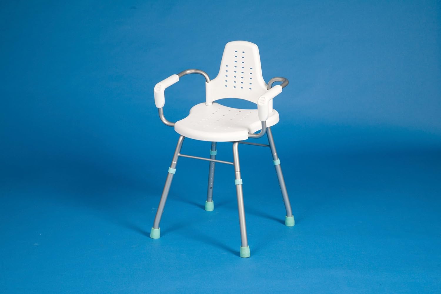 NRS Healthcare Prima Aluminium Height Adjustable Shower Stool with ...