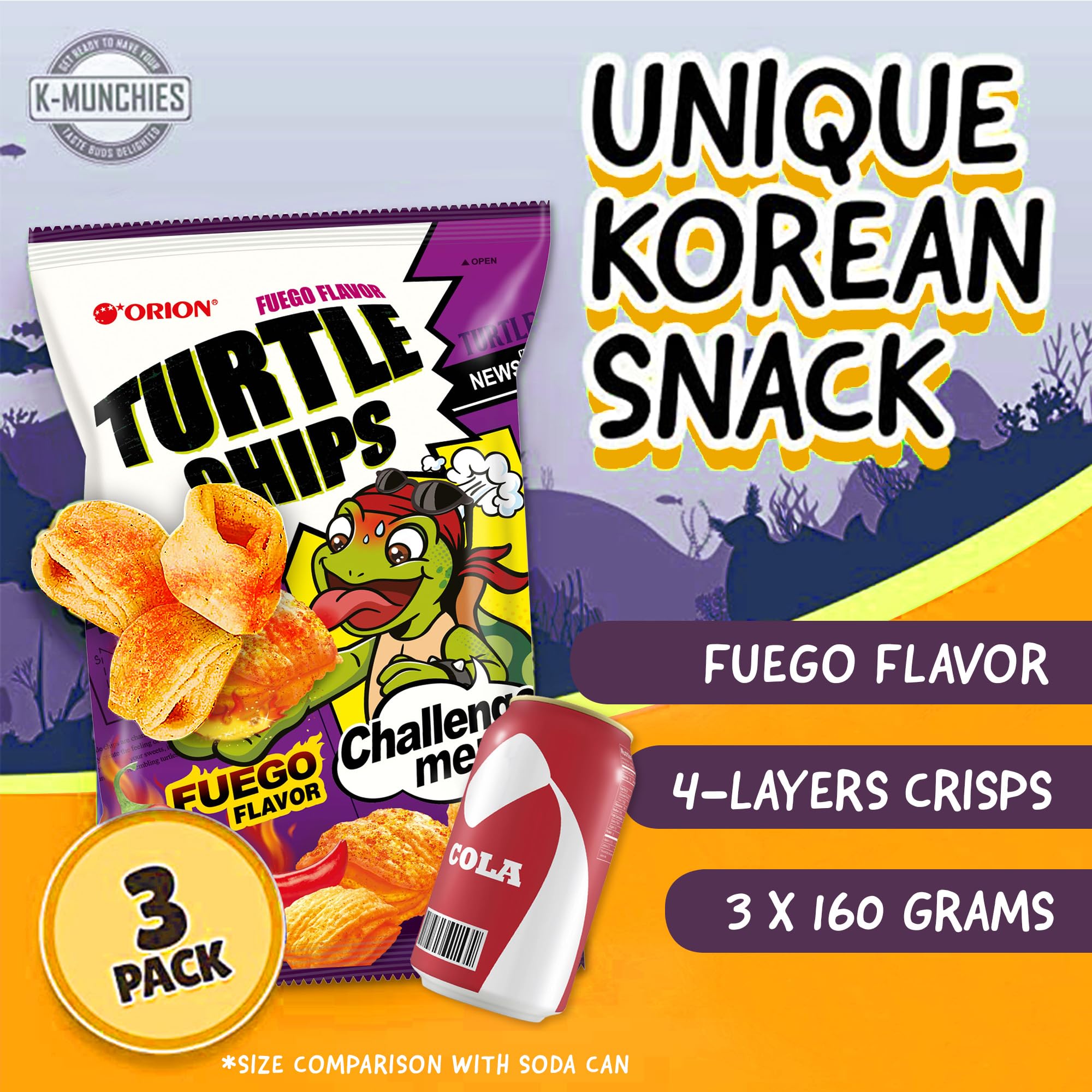 Mua K-Munchies Orion Turtle Chips – Large 3 x 160-gram Tangy and Spicy ...