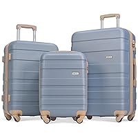 Amazon.com | Merax 3 Piece Expandable ABS Hardshell Luggage Sets ...