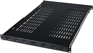 StarTech.com 1U Adjustable Vented Server Rack Mount Shelf - 175lbs - 19 ...