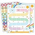 Amazon.com : 20 Rainbow Reward Chart with 432 Round Stickers, Incentive ...