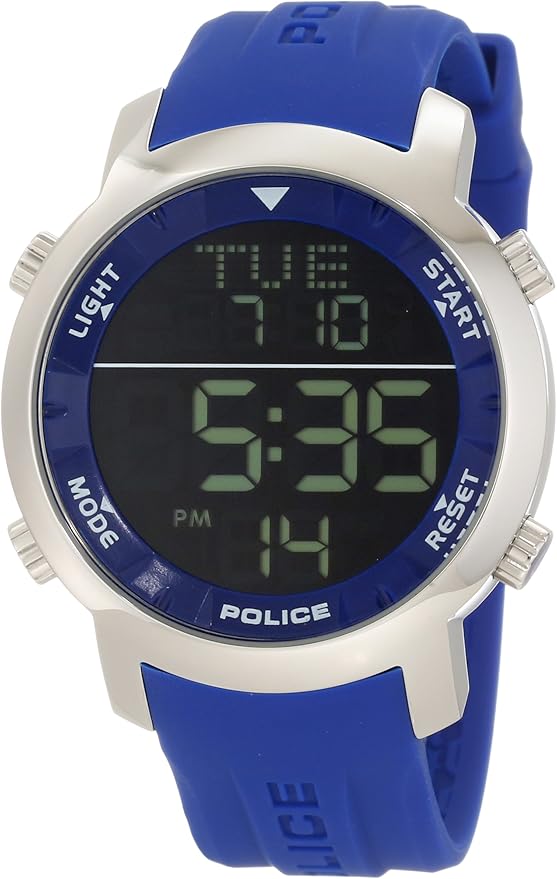 Police Men's Watch XL Cyber Digital Rubber P12898JS-02G: Amazon.co.uk ...
