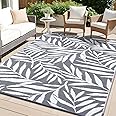 Amazon.com: OLANLY Waterproof Outdoor Rug 8x10 ft, Reversible Patio Rug, Outdoor Plastic Straw ...