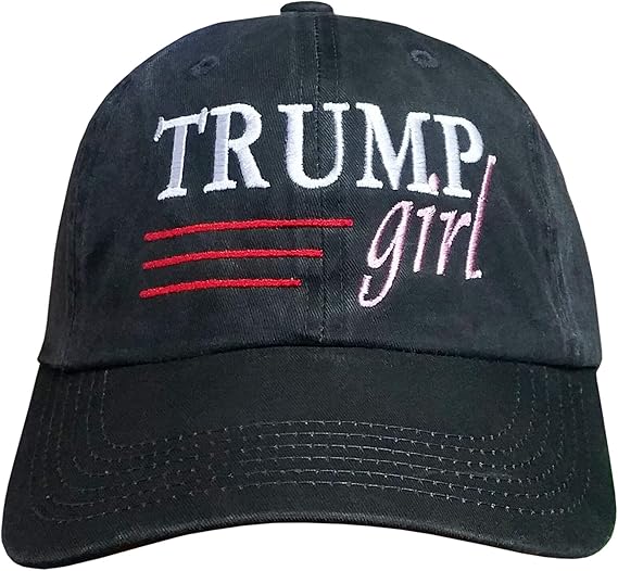 Treefrogg Apparel Trump Girl Hat - Distressed Black Trump Hat ...