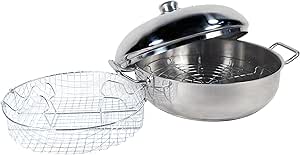 Amazon.com: ExcelSteel 4-1/2-Quart Stainless Cook All Pan with Frying ...