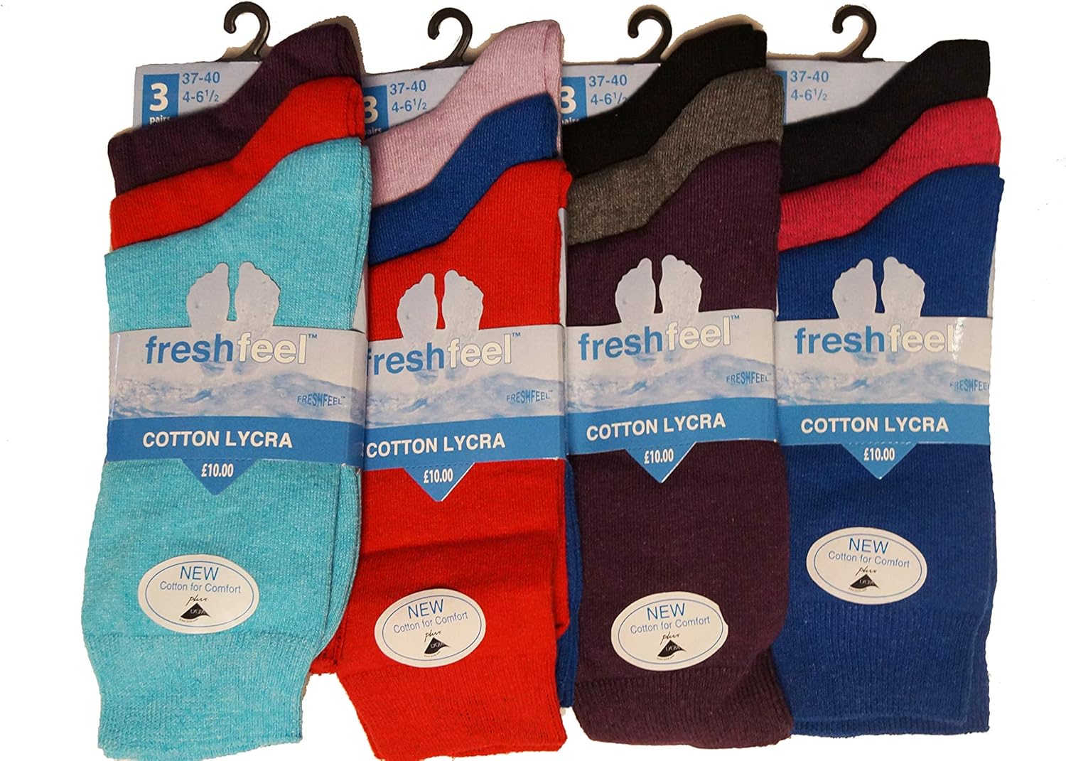 Fresh Feel Varied Coloured Socks (Dark Blue): Amazon.co.uk: Clothing