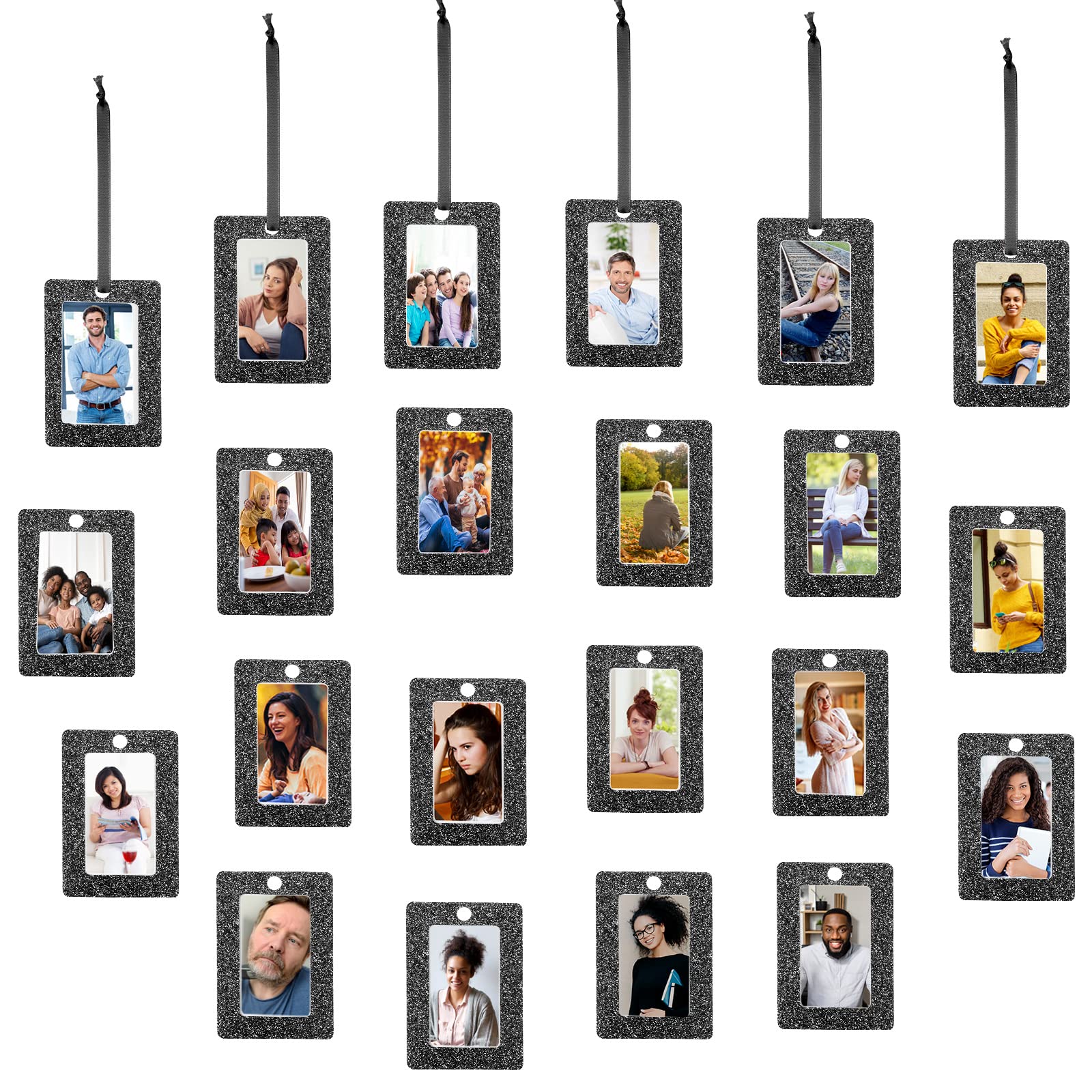 Queekay 48 Pieces Wallet Size Picture Frames Hanging Picture Frame Xmas ...