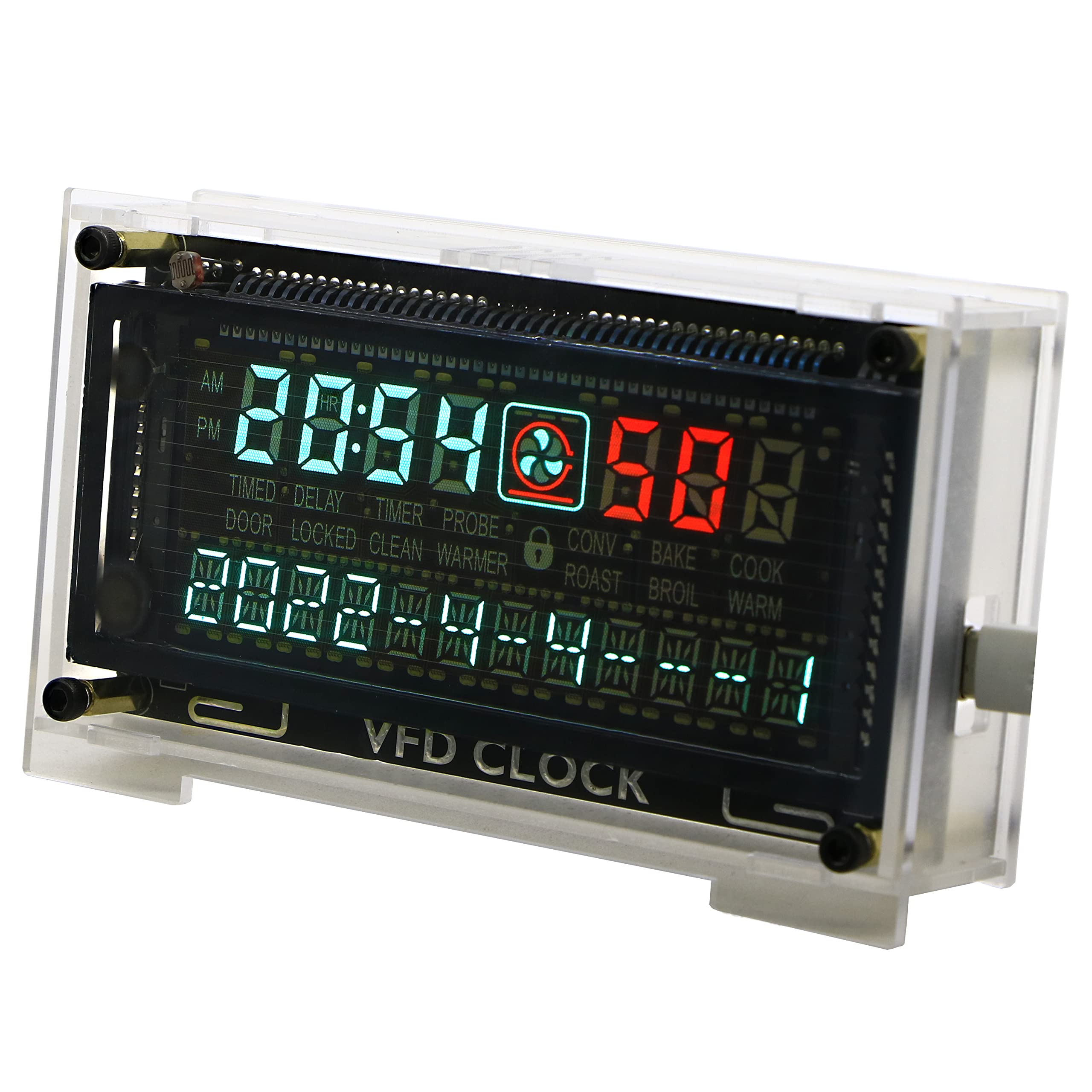 Mua Two-Color Vacuum Fluorescent Display Clock VFD Clock Retro ...