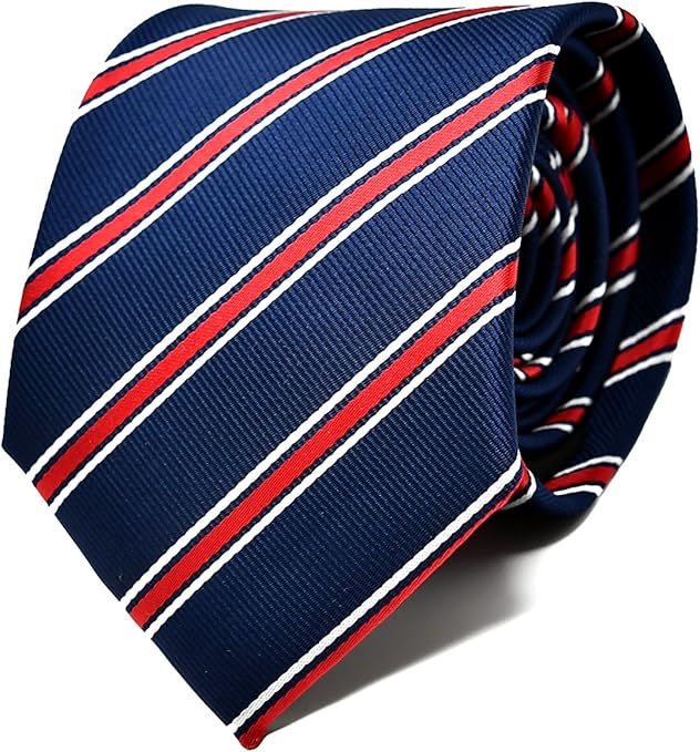 Oxford Collection Cravate Homme à rayures Bleu et Rouge - 100% en Soie ...