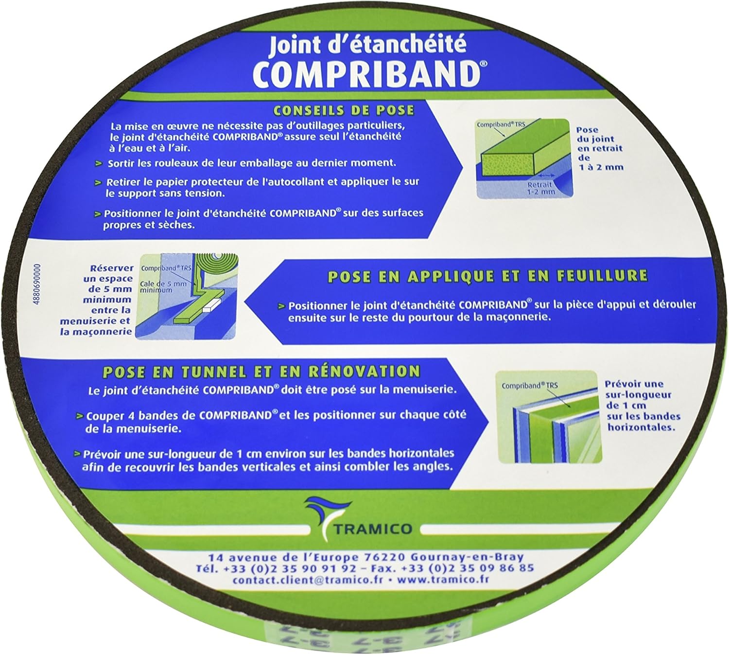 Compriband 600 Waterproof and Air Tight 3 to 7 mm for Doors and Windows ...