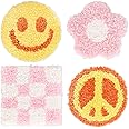 Amazon.com: Whaline 4Pcs Groovy Tufted Coaster Flower Cute Drink ...