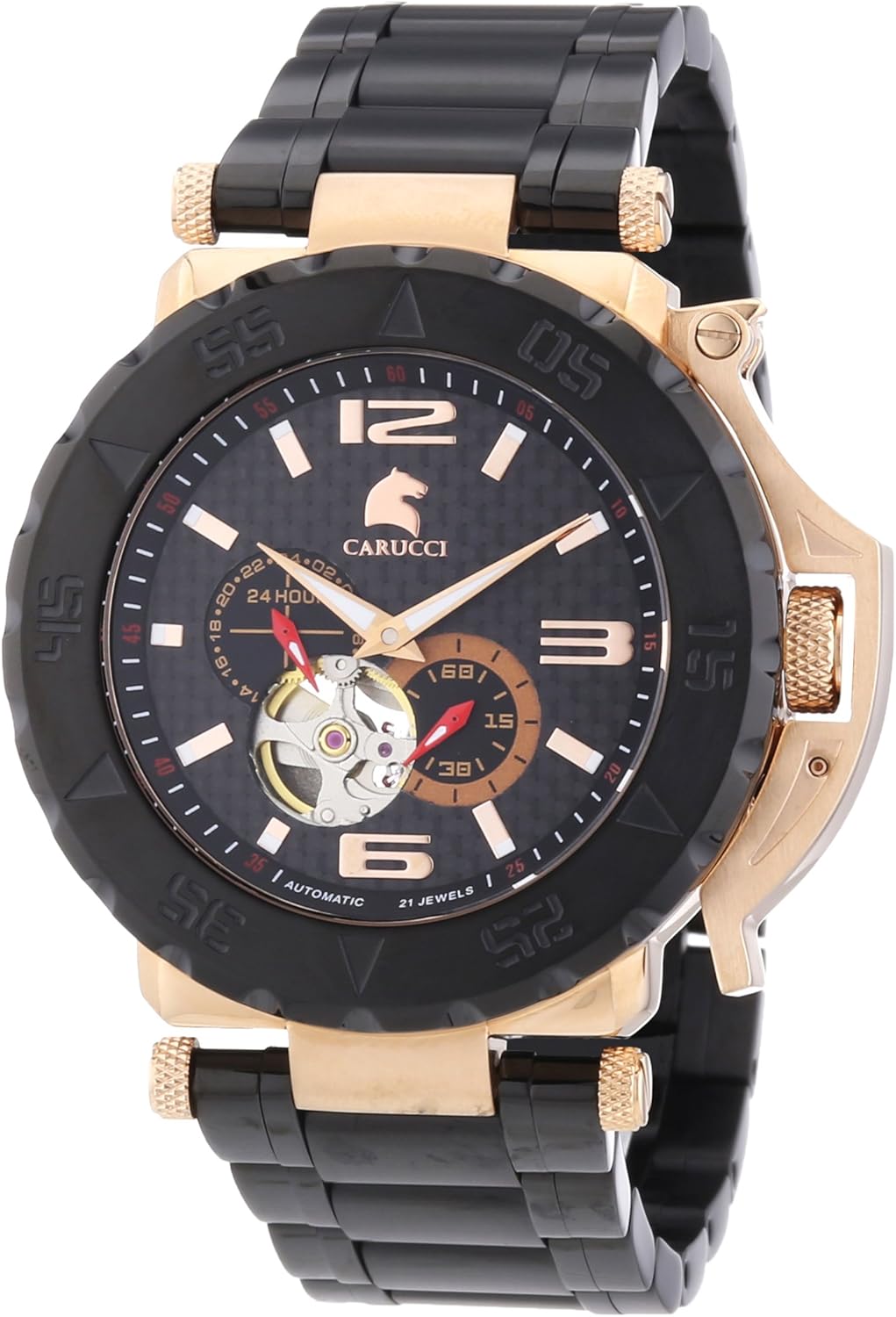 Carucci Watches Herren-Armbanduhr XL Teramo Analog Automatik Edelstahl ...