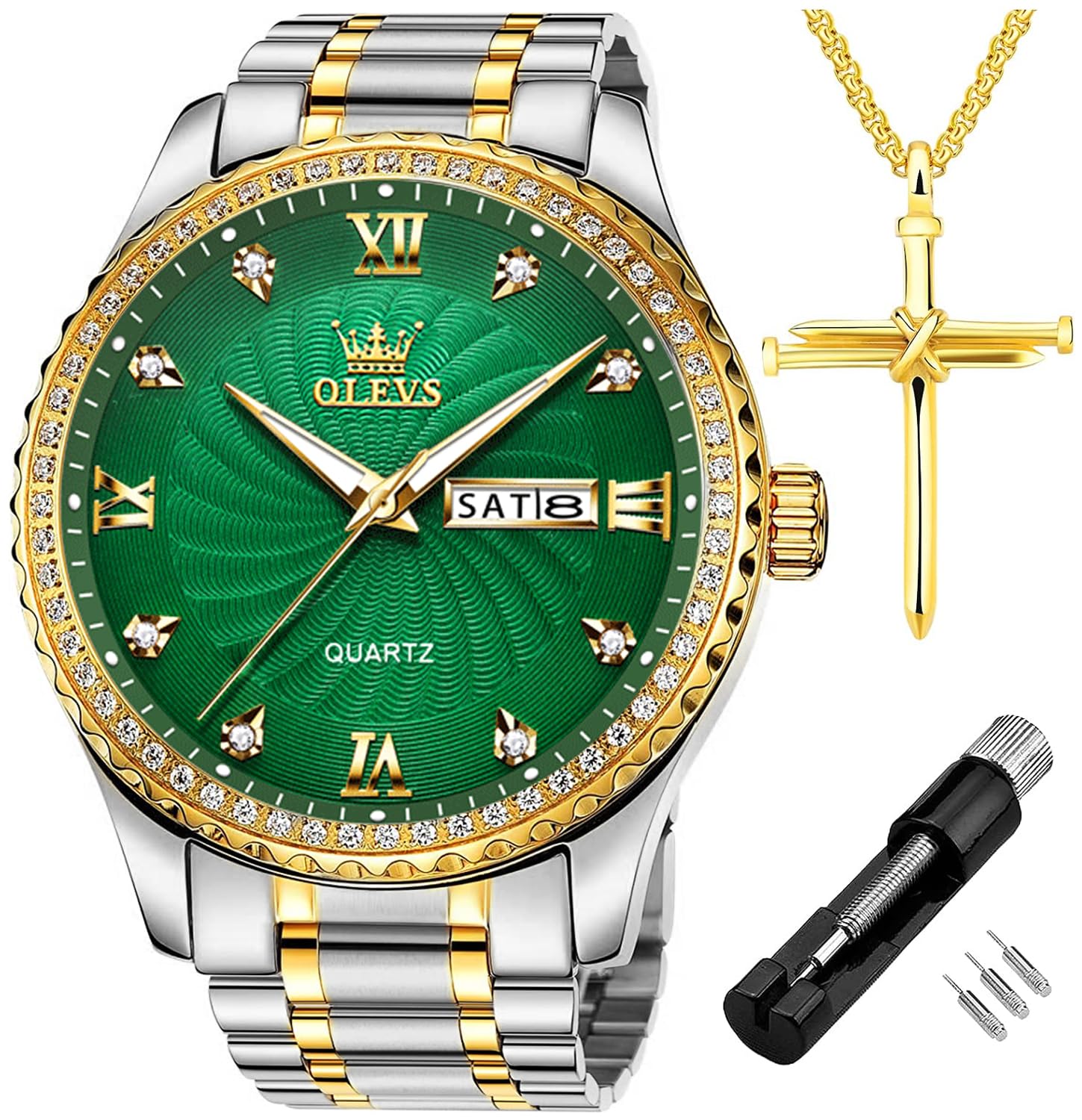 Mua OLEVS Diamond Watches for Men,Business Dress Watch Waterproof ...
