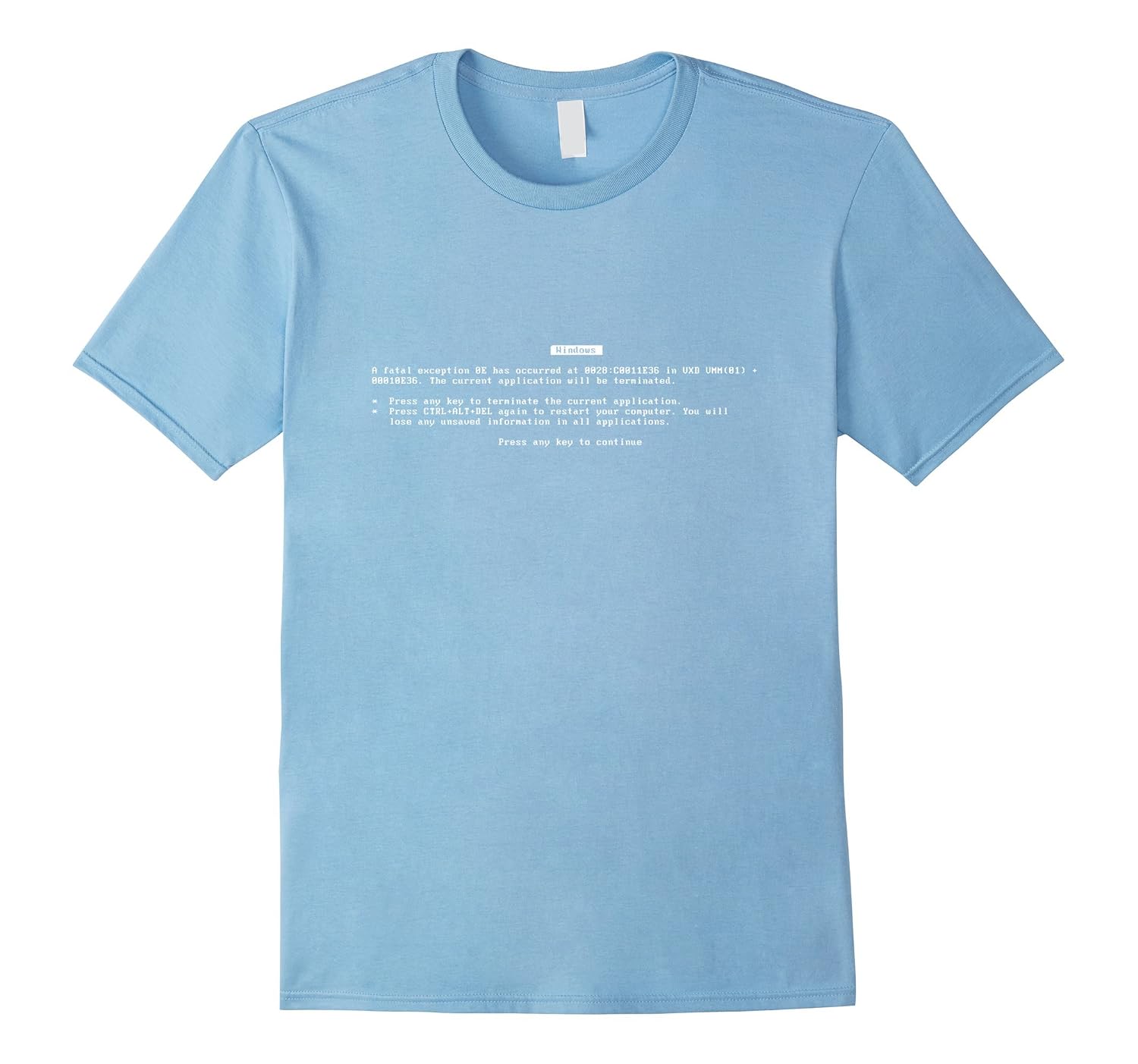 Blue Screen Of Death BSoD Error Screen Geek Freak T-Shirt-T-Shirt ...