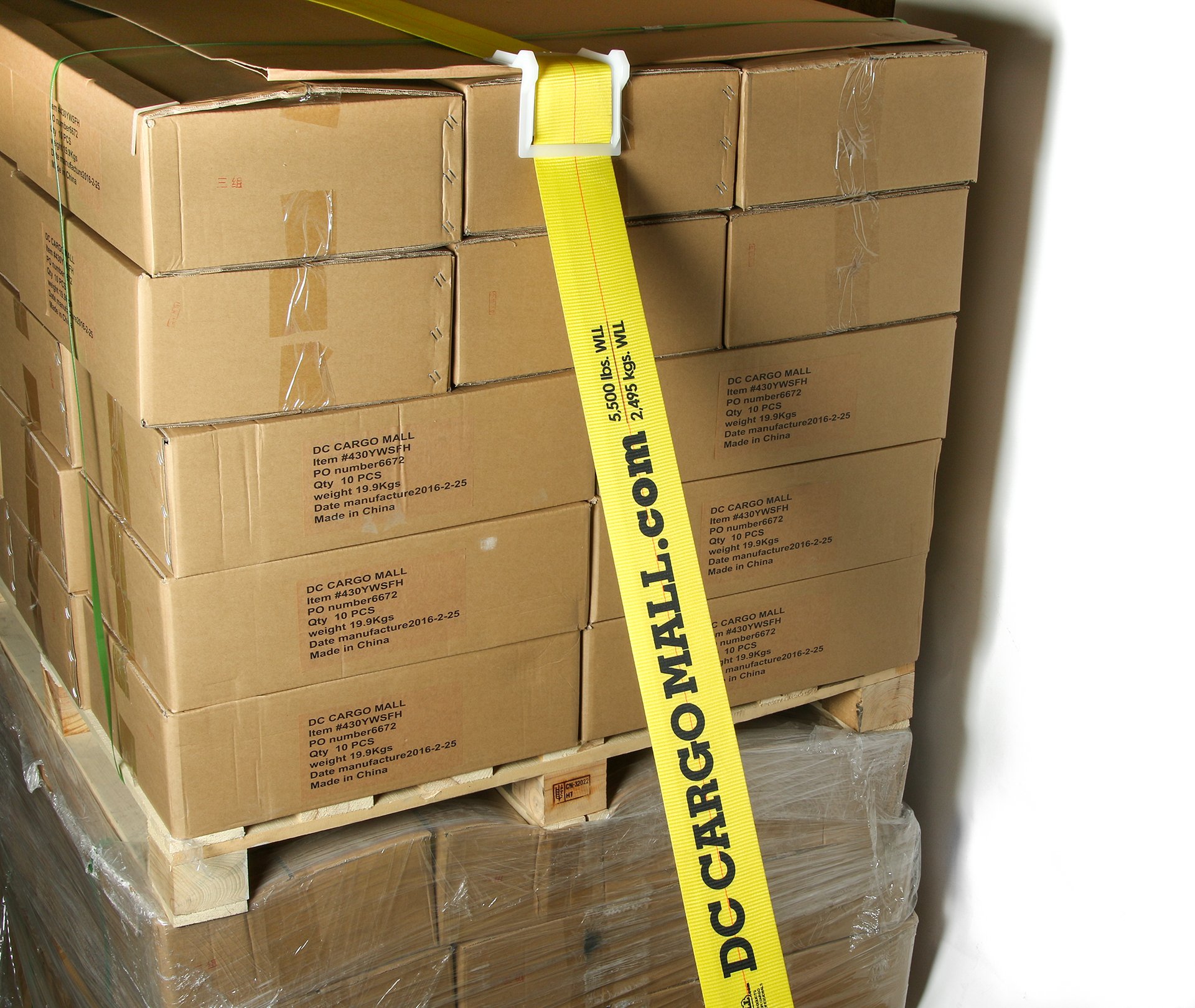 2 Winch Straps, 4" x30' Flatbed Trailer Strap Tie Downs with Flat Hooks ...