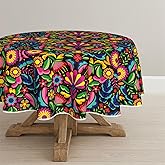 Amazon.com: Horaldaily Mexico Round Tablecloth 70x70 Inch Round ...