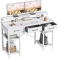 Amazon.com: CubiCubi 47 Inch Computer Desk with 3 Drawers and Storage ...