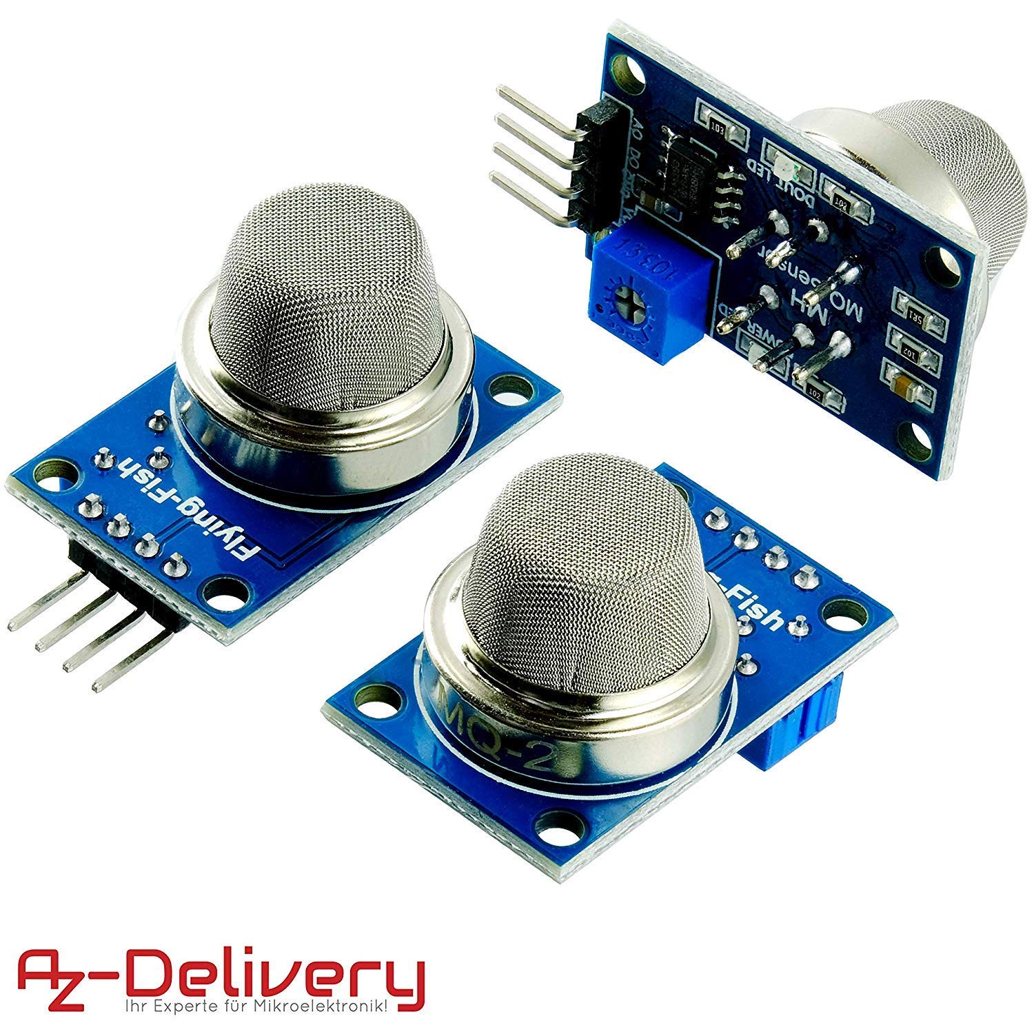 AZDelivery 3 x MQ-2 Butane Hydrogen Gas Smoke Detector LPG MQ2 Air ...