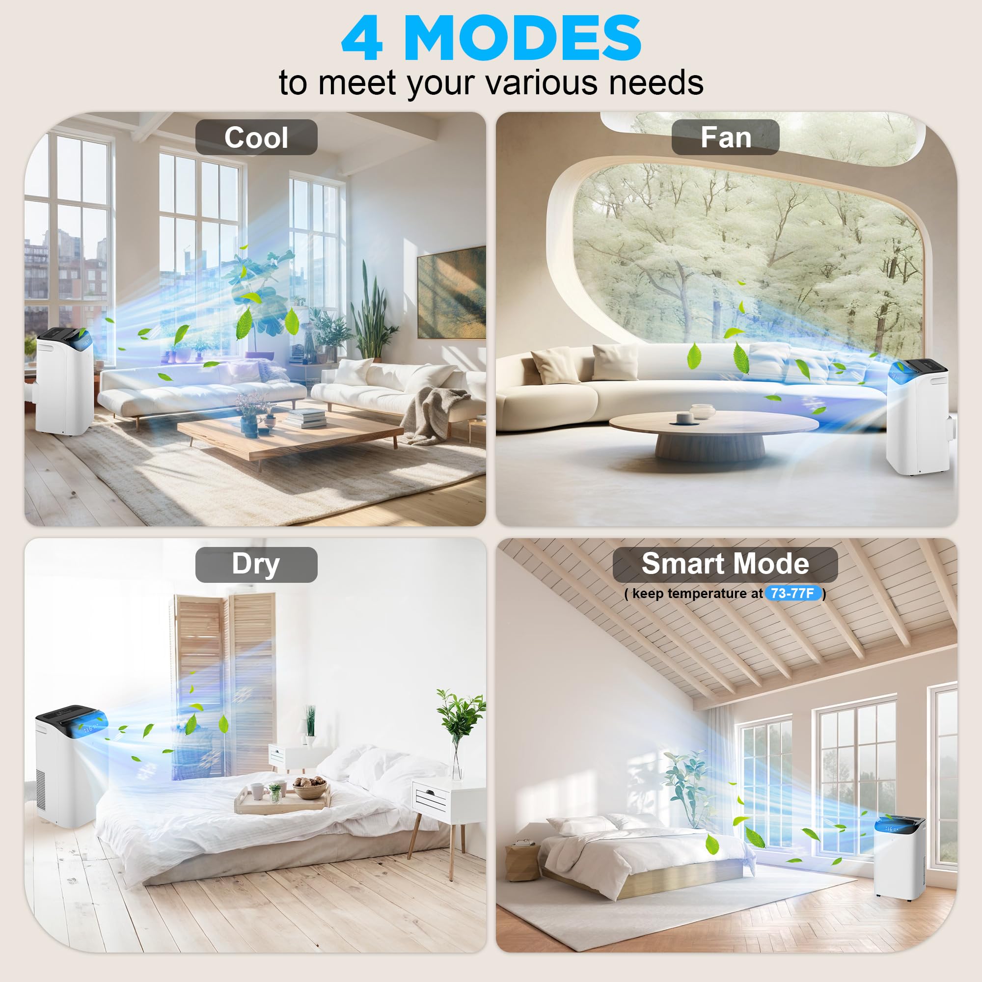 Mua Humhold 12000 BTU Portable Air Conditioners with Remote Control, 3-in-1 Free Standing ...