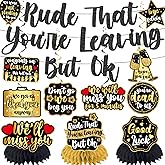 Amazon.com: Black Rude That You're Leaving But OK Banner We Will Miss You Deorations with ...