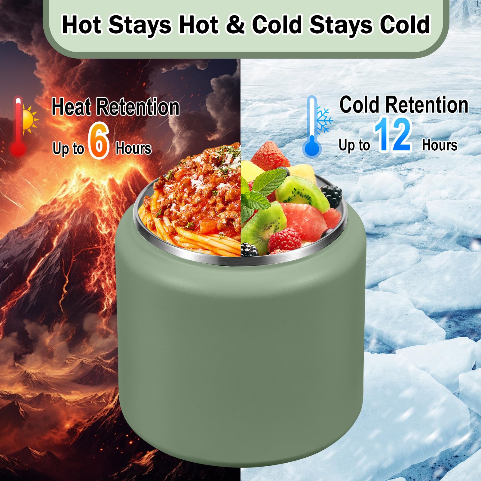 Reeple 2025 26oz Kids Soup Thermo For Hot Food Vacuum Insulated Food Jar With Buckle Lid ...