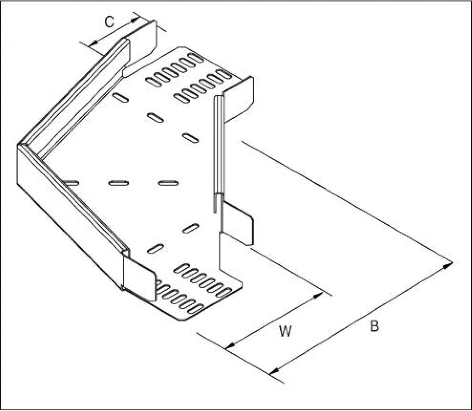 Unistrut TUHB075/90PGA4 Cable Tray Heavy Duty Flat Bend 90 Degreeree ...