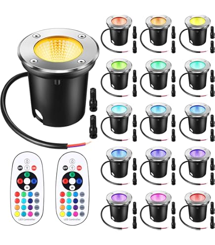 RGBW Landscape Lights 10W RGBW Low Voltage Landscape Lights - 12 Pack ...