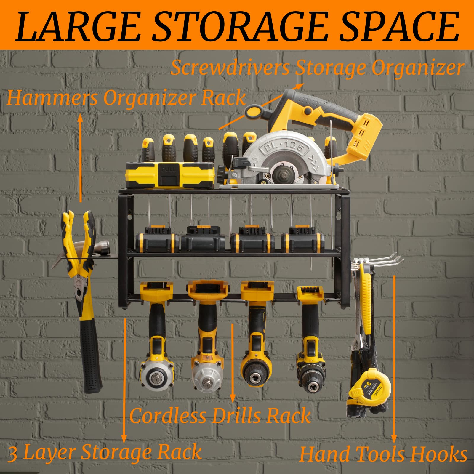Mua Power Tool Organizer Utility Rack , Heavy Duty Alloy Steel Garage ...