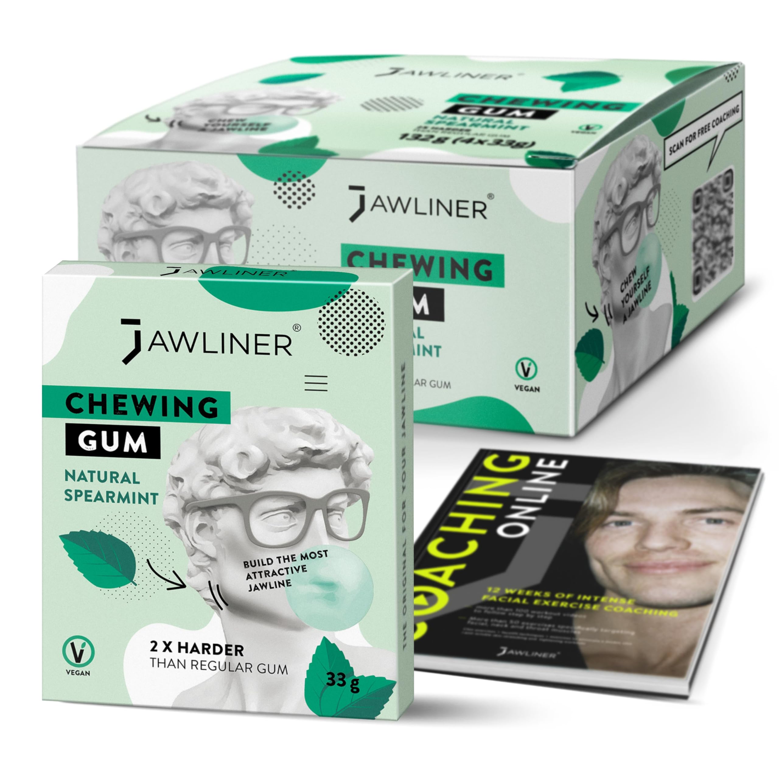 Mua JAWLINER Hard chewing Gum, Jawline gum - Sugar Free Mint Gum - Jaw ...