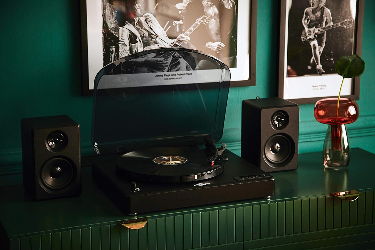 NEW – Retro Musique Bluetooth Table Top Turntable/Record Player In Wood ...