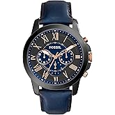 Amazon.com: Fossil Men's Copeland Quartz Stainless Steel and Leather ...