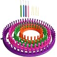 Amazon.com: ALIMELT Knitting Looms Round Knitting Loom Set of 4 Sizes ...