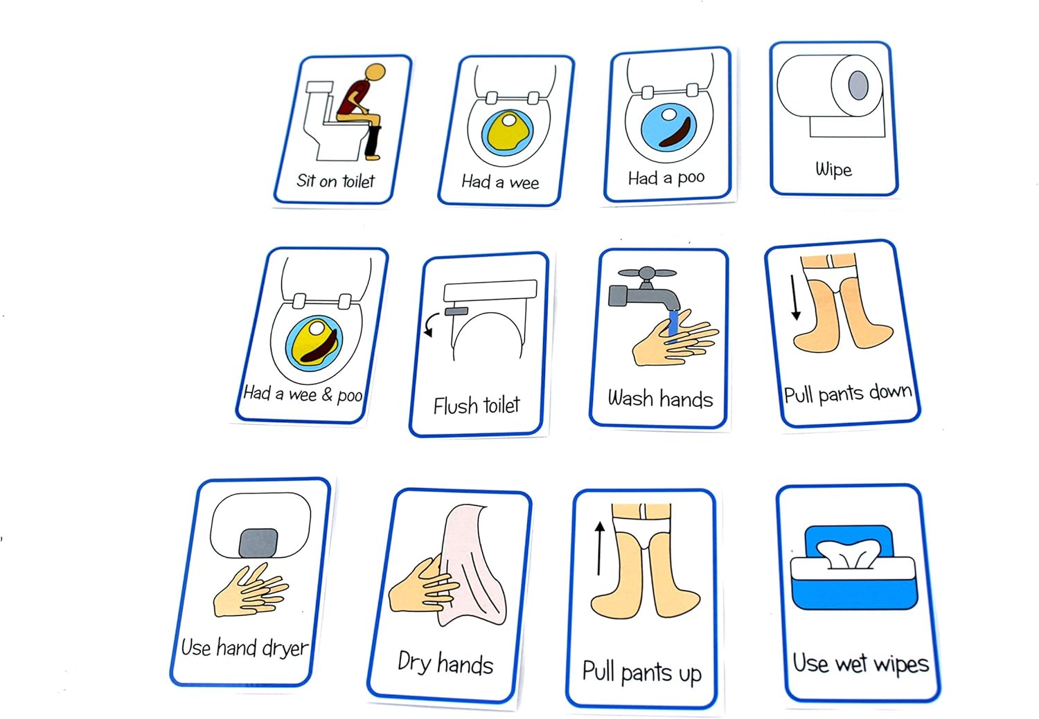 kids2learn Toilet Training Routine Flash Cards – Visual Aid reminder ...