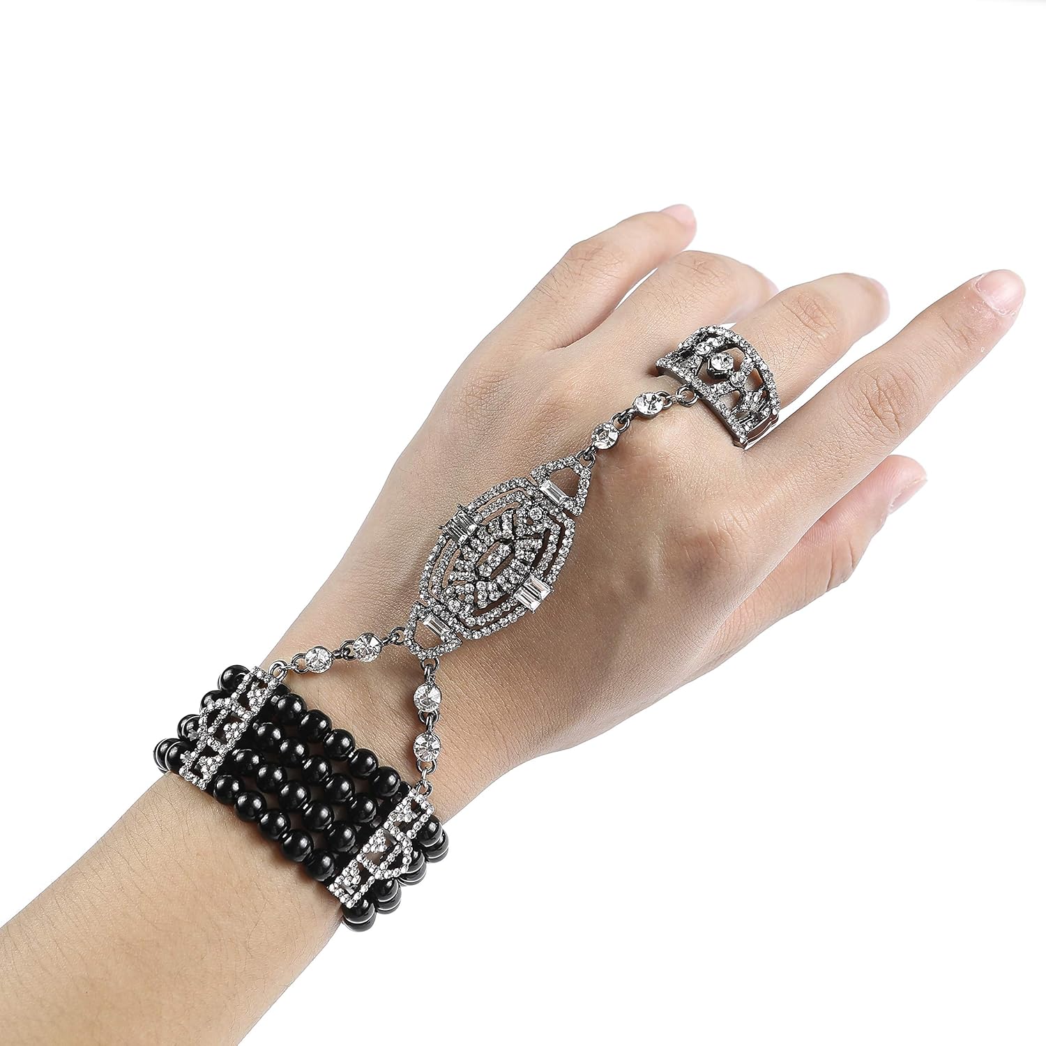 1920s Gatsby Jewelry- Flapper Earrings, Necklaces, Bracelets