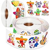 Amazon.com: Lucleag 600 PCS Mexican Fiesta Stickers for Kids, Cinco de ...