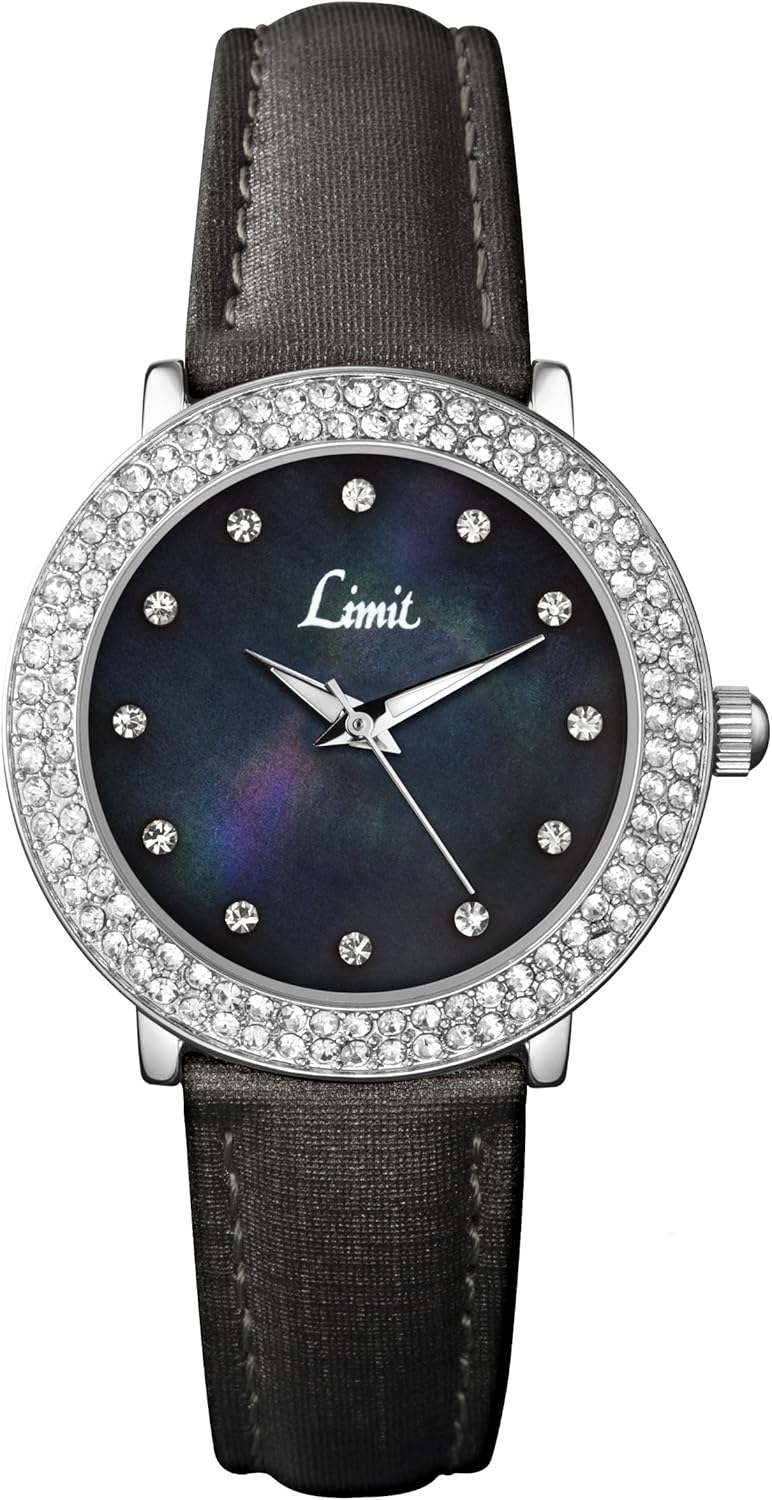 Limit Women's Quartz Watch with Black Dial Analogue Display and Black ...