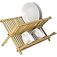 Amazon.com - Home Basics Foldable Bamboo Dish Drainer - Dish Racks