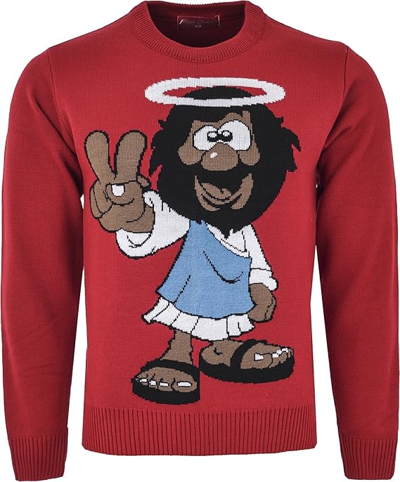 Maan Store Happy Jesus Christmas Jumper Knitted Xmas Jumper Unisex Mens ...
