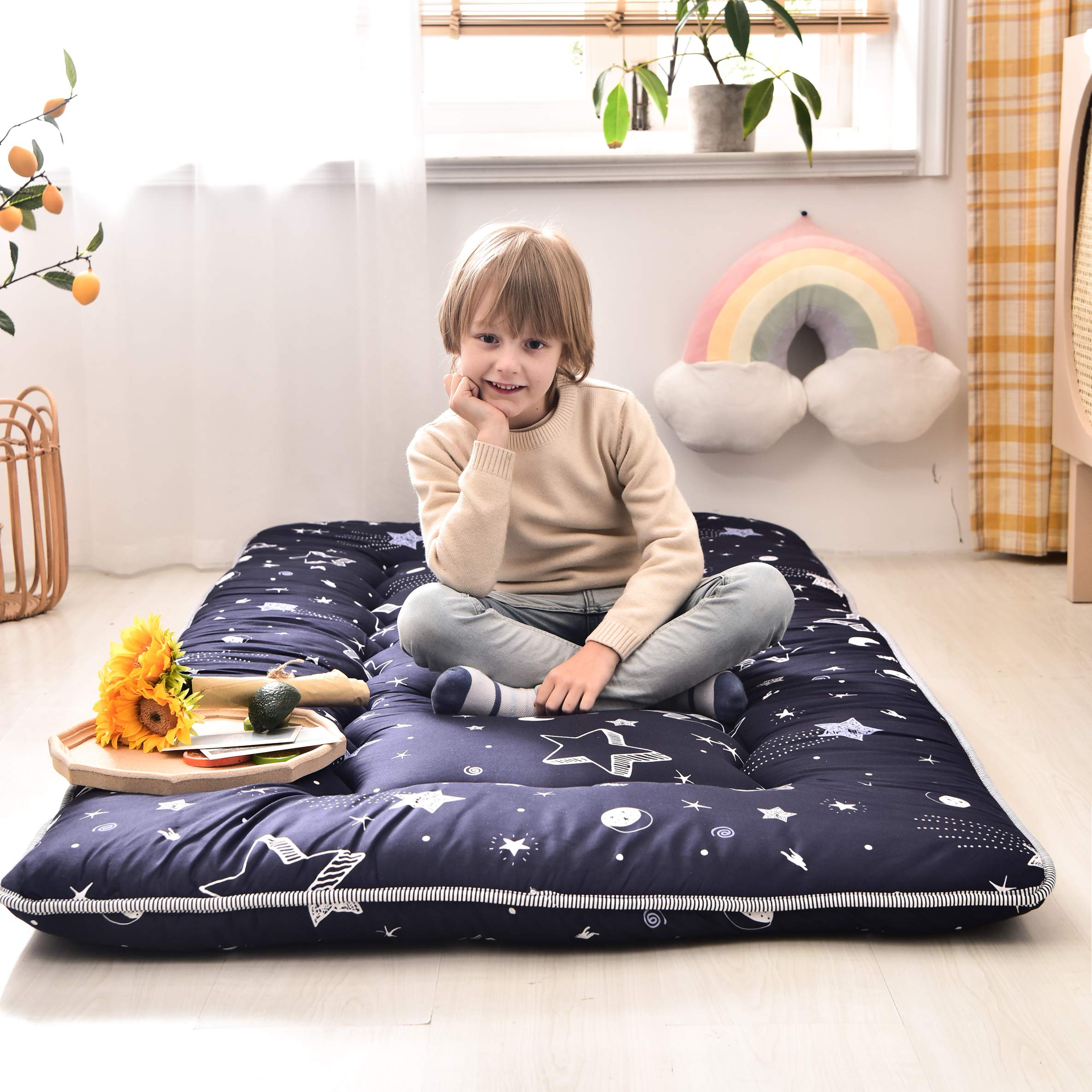 Navy Star Futon Mattress Japanese Floor Mattress Tatami Floor Mat ...