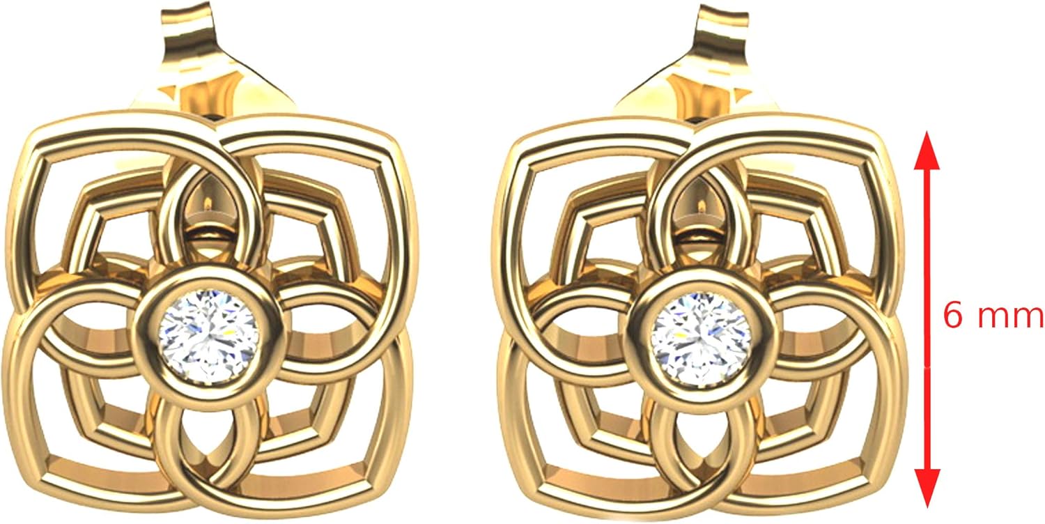 fish Girls Plug Earrings 333 Gold Colourless Flower Gift bag Gifts ...