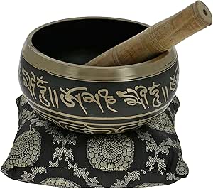 Amazon.com: 5.5 Inches Hand Painted Metal Tibetan Buddhist Singing Bowl ...