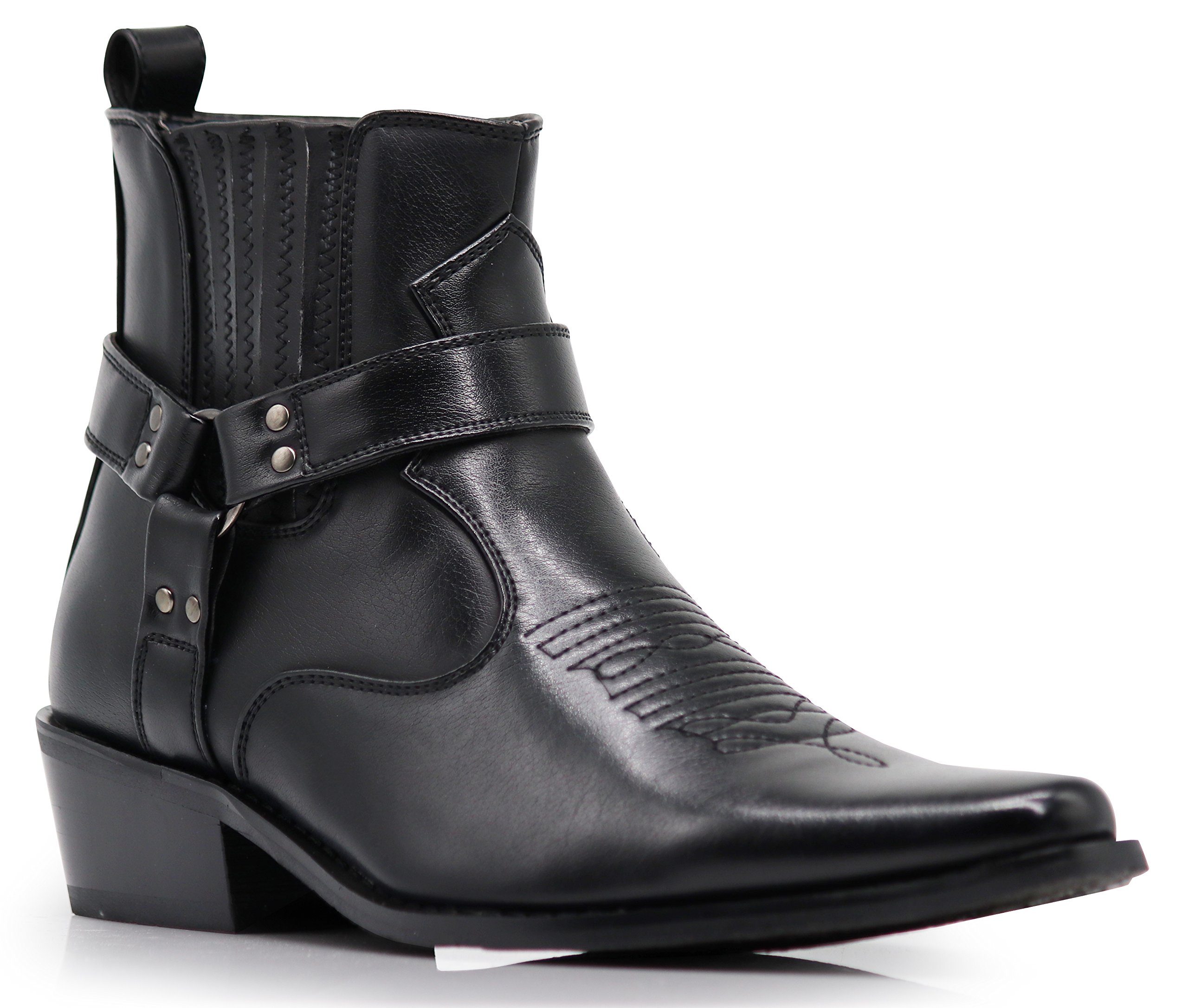 Alberto Fellini Men's Western Boots (West01) (Black, 9) for sale | Las ...