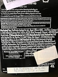 Shell Helix Ultra 550041109 5W-40 API SN Fully Synthetic Car Engine Oil ...