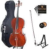 Amazon.com: Cecilio CCO-200 Solid Wood Cello with Hard & Soft Case ...