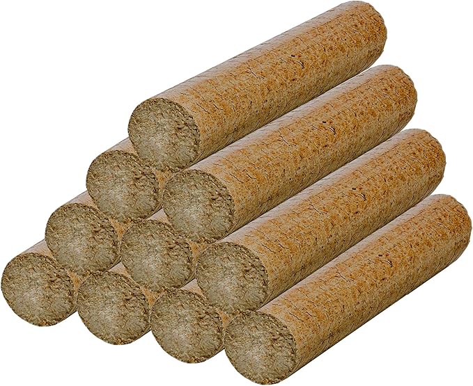 1 x Simpa 10PC Bio Briquettes Odourless Compressed Heat Logs - 100% ...