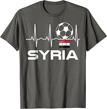 Amazon.com: Syria Soccer Jersey Shirt - Best Syrian Football Gift Tee ...