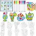 Amazon.com: Qyeahkj 30Pcs Spring Arts Crafts for Kids Summer Window ...
