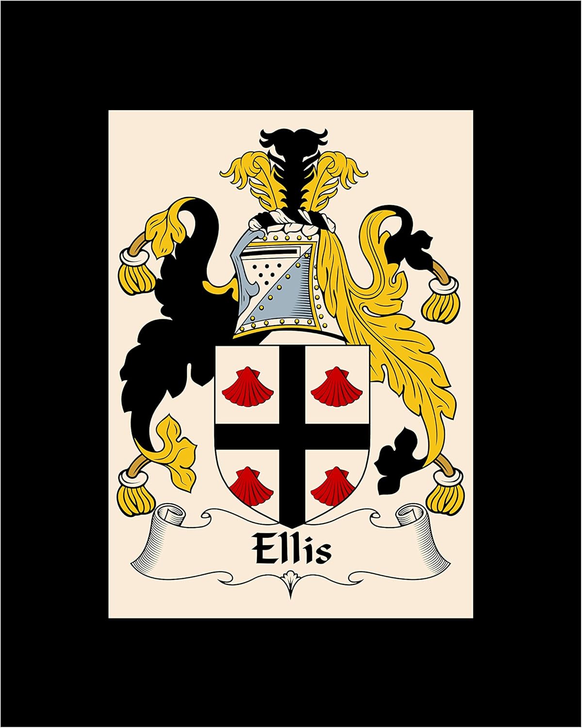Amazon.com - Carpe Diem Designs Ellis Coat of Arms/Ellis Family Crest ...